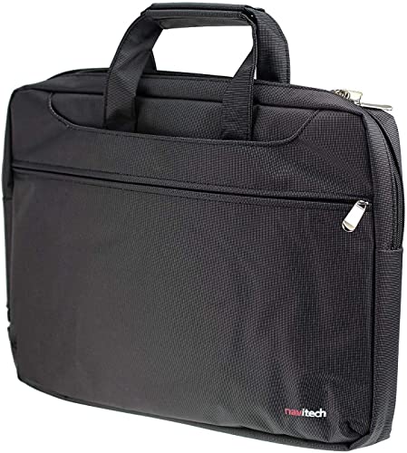 Navitech Black Sleek Water Resistant Travel Bag - Compatible with Ematic 10" Portable DVD Player