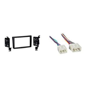 metra 95-7502b double din dash installation kit for select 2000-06 mazda mpv vehicles (black) & 70-7901 radio wiring harness for mazda 90-01power/4 speaker