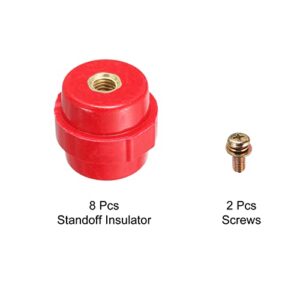 PATIKIL Insulator 8pcs SM30 High-Strength Polyester Standoff Insulators with M8 Screws for Power Distribution Cabinet