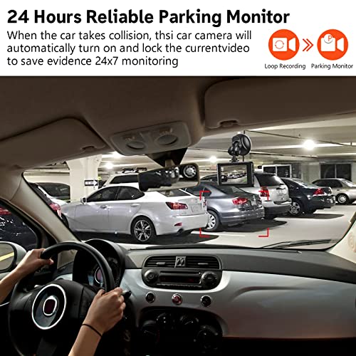 Dash Cam Front, Dash Camera for Car,3 Inch LCD Screen, 1080P Full HD Car Dashboard Recorder, 120° Wide Angle Dashcam, Gravity Sensor, WDR, Loop Recording, Motion Detection