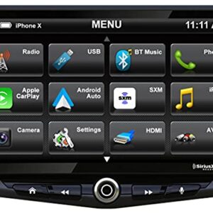 Stinger HEIGH10 10 Multimedia Car Stereo 1024 x 600 HD Display. Apple Car Play, Android Auto, SiriusXM Ready, Bluetooth, TOSLINK Audio Output & HDMI Rear Input, Single/Double DIN Mounting