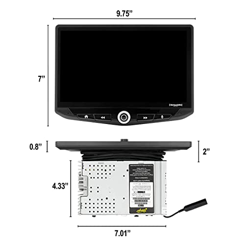 Stinger HEIGH10 10 Multimedia Car Stereo 1024 x 600 HD Display. Apple Car Play, Android Auto, SiriusXM Ready, Bluetooth, TOSLINK Audio Output & HDMI Rear Input, Single/Double DIN Mounting