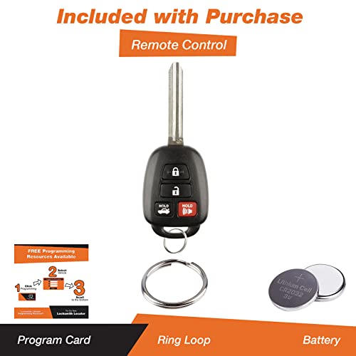 For 12-14 Toyota Camry Keyless Entry Remote Key Fob Combo 4btn HYQ12BDM, 89070-06420, G-Chip