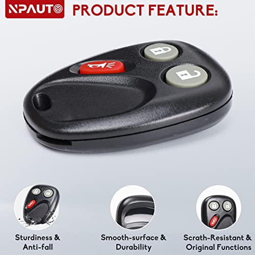 NPAUTO Key Fob Fits for Chevy Trailblazer GMC Envoy 2002 2003 2004 2005 2006 2007 2008 2009, Buick Rainier 04-07, Isuzu Ascender 03-07, Oldsmobile Bravada 02-04 Keyless Entry Remote Replace# 15051014