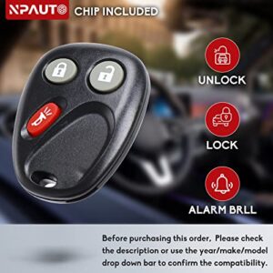 NPAUTO Key Fob Fits for Chevy Trailblazer GMC Envoy 2002 2003 2004 2005 2006 2007 2008 2009, Buick Rainier 04-07, Isuzu Ascender 03-07, Oldsmobile Bravada 02-04 Keyless Entry Remote Replace# 15051014