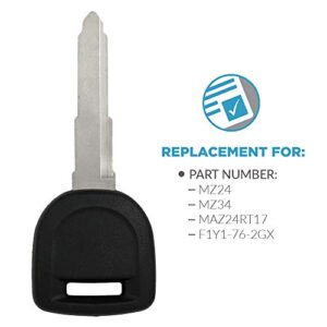 Keyless2Go Replacement for New Uncut Transponder 80-Bit Ignition Car Key MZ24 MZ34