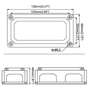 AMOMD 2PCS 300A Bus Bar Box Heavy Duty Module Design Nickel Plated Brass Buss Battery Power Distribution Block with 4xM8(5/16") Stainless Steel Terminal Studs Marine Ground DC12 24 48V（Red & Black）