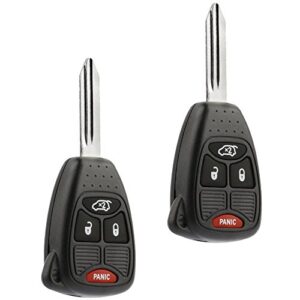 car key fob keyless entry remote fits 2004-2008 chrysler pacifica / 2005-2007 jeep liberty (m3n5wy72xx 4-btn, set of 2)