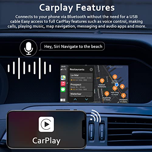 CARABC 2.0 Wireless Carplay Fit for Apple Carplay&Android Auto, Fit for Mercedes Benz A/B/C/E/CLA/GLA/GLK/ML/SLD with NTG4.5 System - Bluetooth, Mirror Link, Siri Voice, USB, DVR and Camera Input Etc