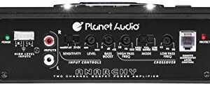 Planet Audio AC1000.2 2 Channel Car Amplifier - 1000 Watts, Full Range, Class A/B, 2-4 Ohm Stable, Mosfet Power Supply, Bridgeable