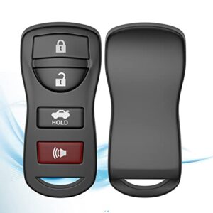 4 Button Car Keyless Entry Remote Key Fob Fits for Nissan 350Z Altima Armada Maxima Murano Pathfinder Sentra Versa Quest Infiniti QX56 EX35 FX35 FX45 G35 FCC ID: KBRASTU15, CWTWB1U733 (Pack of 2)