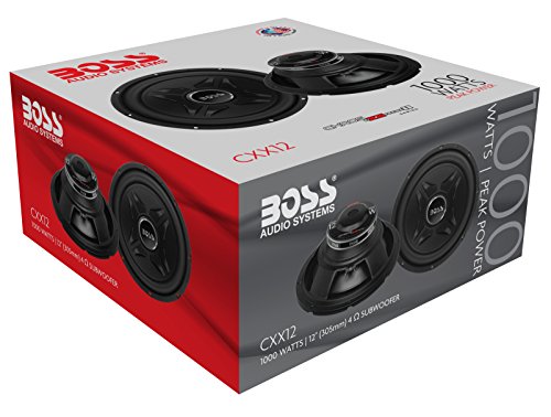 BOSS Audio Systems CXX12 Car Subwoofer - 1000 Watts Maximum Power, 12 Inch , Single 4 Ohm Voice Coil, Sold Individually,Black