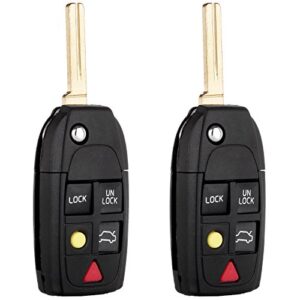 ocpty 1x uncut keyless entry remote key fob shell replacement for volvo s60 s80 v70 xc70 xc90 s80 s60 v70 xc70 xc90 lqnp2t-apu