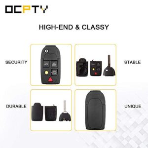 OCPTY 1X Uncut Keyless Entry Remote Key Fob Shell Replacement for Volvo S60 S80 V70 XC70 XC90 S80 S60 V70 XC70 XC90 LQNP2T-APU