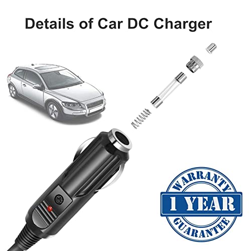 SupplySource in Car Adapter Charger 12V Replacement for Bush DVD9791BUK Dual Portable DVD Player Power