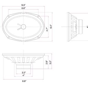 Magnadyne LS69W 6" x 9" High Power Subwoofer