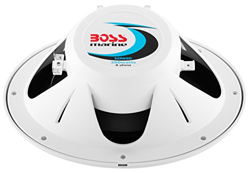 BOSS Audio Systems MR690 350 Watt Per Pair, 6 x 9 Inch , Full Range, 2 Way Weatherproof Marine Speakers Sold in Pairs