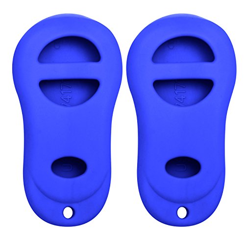 Keyless2Go Replacement for New Silicone Cover Protective Cases for Remote Key fobs FCC GQ43VT9T GQ43VT13T GQ43VT17T - Blue - (2 Pack)