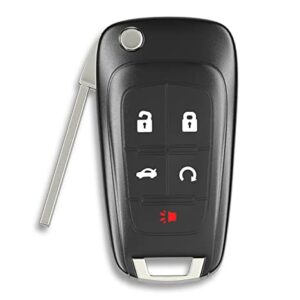 5 Buttons Keyless Entry Flip Car Remote Key Fob Fits for Chevy Camaro, Cruze, Equinox,GMC Terrain, Lacrosse,2010-2016/Chevy Malibu Impala 2014-2016 FCC: OHT01060512 315Mhz,(1 Pack)