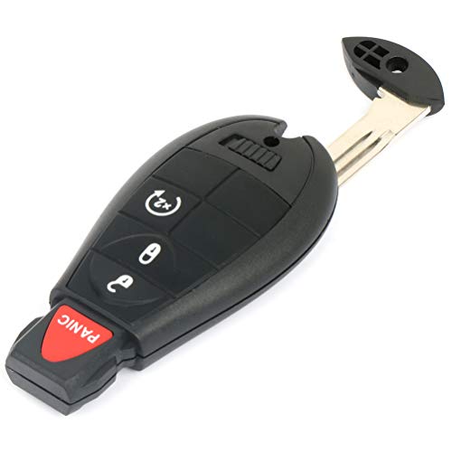 cciyu GQ4-53T ram 1500 key fob X 1 Flip Key Fob with Key Blade 4 buttons Replacement for 15 16 17 for Ram 1500 2500 3500 4000 4500 5500 3.0L 3.6L 5.7L 6.4L 6.7L Series with FCC GQ4-53T