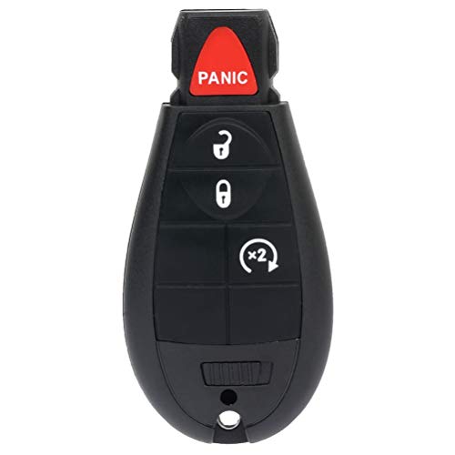 cciyu GQ4-53T ram 1500 key fob X 1 Flip Key Fob with Key Blade 4 buttons Replacement for 15 16 17 for Ram 1500 2500 3500 4000 4500 5500 3.0L 3.6L 5.7L 6.4L 6.7L Series with FCC GQ4-53T