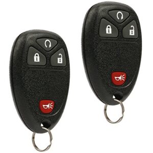 car key fob keyless entry remote fits chevy silverado traverse equinox avalanche/gmc sierra/pontiac torrent/saturn outlook vue (ouc60270, ouc60221), set of 2