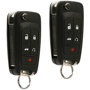 2 key fob fits 2010-2017 buick allure encore lacrosse regal verano/chevy camaro cruze equinox impala malibu sonic/gmc terrain keyless entry remote flip 2010 2011 2012 2013 2014 2015 2016 2017