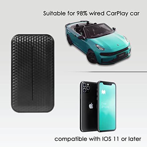 Wireless CarPlay Dongle for iPhone - Apple Bluetooth Pair Magic Box Convert Wired to Wireless for Carplay Car Auto Connect No Delay iOS Link Stable Transmission Plug and Play Carplay Adapter