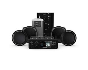 rockford fosgate hd9813sgu-stage2 digital media receiver, four speakers & amplifier kit for 1998-2013 harley-davidson street glide ultra