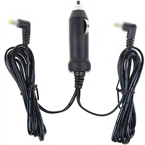 Kircuit Dual Car Adapter Compatible with Sylvania Portable DVD Player: Sdvd8706 Sdvd8706d Sdvd8716-com Sdvd8727 Sdvd8730 Sdvd8732 Sdvd8737 SDVD8738 Sdvd8747 Sdvd8750 Sdvd8791 Sdvd9104 Sdvd9805