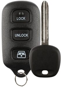 discount keyless replacement hatch glass key fob car remote and uncut ignition key compatible with hyq12bbx, id 4c