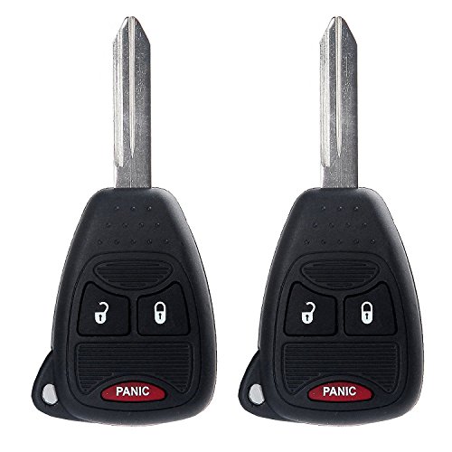 ECCPP 2X Keyless Entry Remote Fob Replacement fit for C-hrysler 200 300 Aspen Sebring/D-odge Avenger Charger Durango Magnum/J-eep Commander Compass Patriot Wrangler OHT692713AA OHT692427AA KOBDT04A