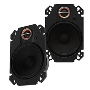 infinity kappa 4” x 6” two-way car audio plate multi-element speaker/no grill, black, infspkka463xfam