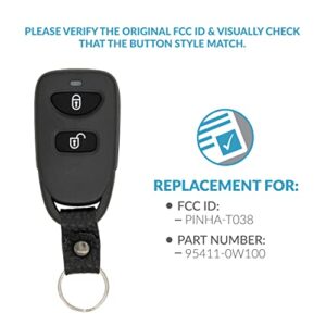 Keyless2Go Replacement for 3 Button Remote Key Fob Hyundai PINHA-T038 95411-0W100