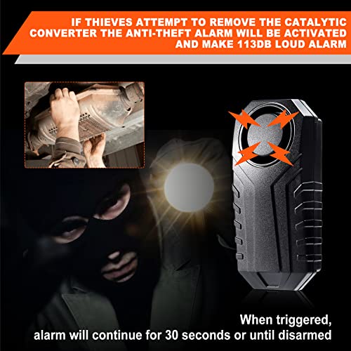 SPARKWHIZ Catalytic Converter Alarm, 113dB Super Loud Wireless Anti Theft Alarm with Motion Sensor Alarm for Car Catalytic Convertidor, Waterproof