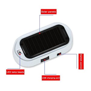 Car Solar Power Alarm Led Lamp Security System Warning Theft Charged Flash Or Micro Lights Sola USB A4r2 Theft Blinking Led