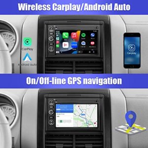 Car Radio Stereo Android 12 for Ford F150 F250 F350 Fusion Edge Explorer Taurus Freestar 7 inch Touch Screen 2G+32G with Carplay/Android Auto SWC GPS WiFi Bluetooth FM RDS DSP