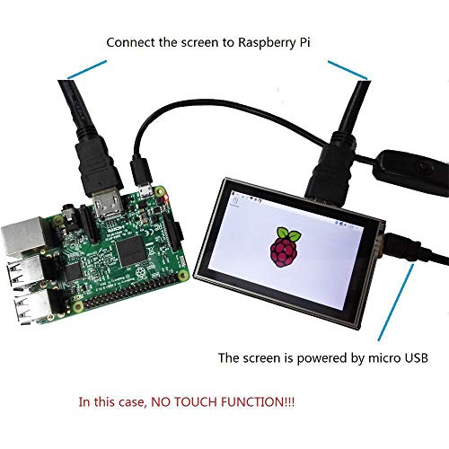 OSOYOO LCD Touch Screen 3.5" HDMI Display Monitor TFT for Raspberry Pi 3 2 Model B Audio Output with Stylus Pen