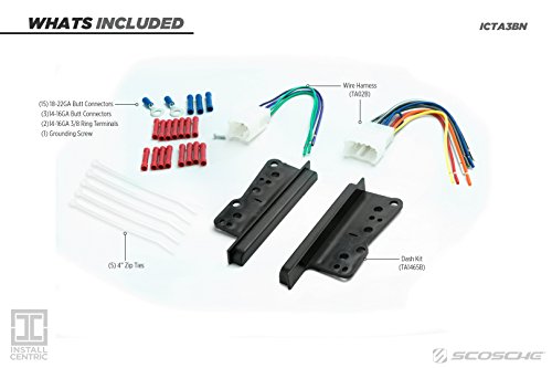 SCOSCHE Install Centric ICTA3BN Compatible with Select Toyota/Scion 2000-17 Double DIN Complete Basic Installation Solution for Installing an Aftermarket Stereo