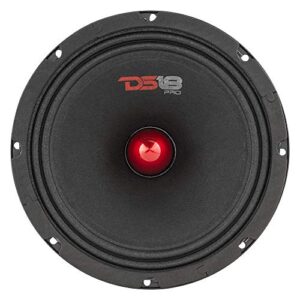 DS18 Car Audio Door Speaker Combo with Amplifier - 4 x 6.5 4-Ohm Bullet Midrange Speakers PRO-GM6.4B with 4 Channel Class D Amplifier CANDY-X4B - Compact Mini Amplifier with Premium Quality Speakers