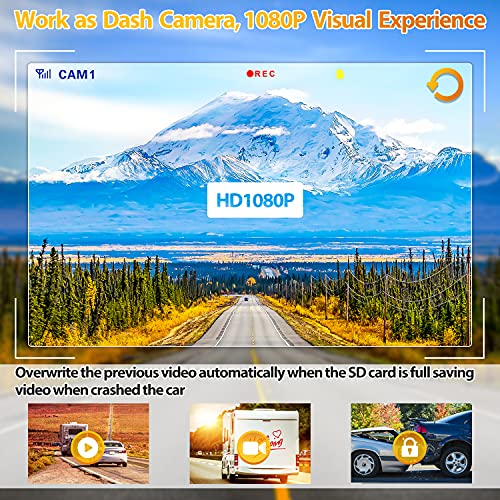 Wireless Backup Camera 7'' Monitor for RV Trailer, Extra Long Range Signal1080P Waterproof Infrared Night Vision Camera Recorder Monitor for Rear View Pickup Truck Motorhome Camper, Xroose CM1