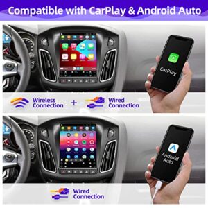 CGOGC Android10 Car Radio Compatible with Android Auto Wireless Carplay for Ford Focus 2012-2018 8core IPS Touchscreen Stereo FM/AM Bluetooth GPS Navigation Backup Camera Media Play Head Unit