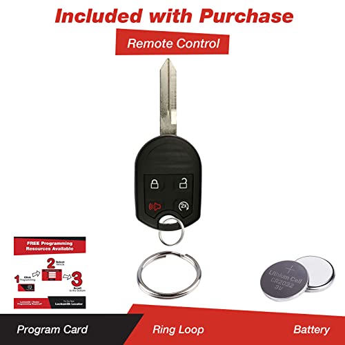 KeylessOption Keyless Entry Remote Fob Uncut Blank Ignition Car Key Remote Start for CWTWB1U793