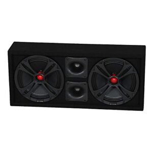 q power chuchero dual pre loaded 10 inch speaker sub box enclosure w/ 2 tweeters