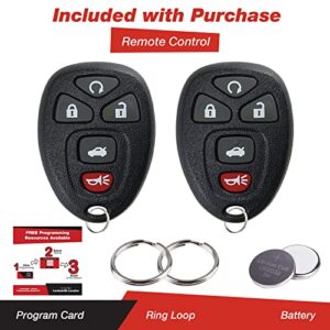 KeylessOption Keyless Entry Remote Start Control Car Key Fob Replacement for 22733524 (Pack of 2)