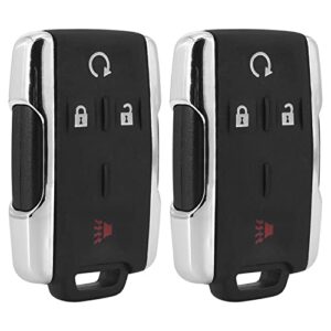 key fob replacement for chevrolet silverado 1500 2500 3500, gmc sierra 1500 2500 3500, colorado gmc canyon 2015-2020, keyless entry remote start fcc id: m3n32337100(2 packs)