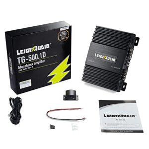 LEIGESAUDIO 500 Watts MonoBlock Amplifier, Class D, 1 Ohm Stable Subwoofer Amplifiers for Car Audio Speakers