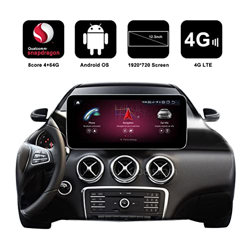 12.3inch Android HD1920 Screen Upgrade Display Monitor Multimedia CarPlay for Mercedes Benz GLA/CLA/A X156/C117/W176 (2016-2018) NTG5