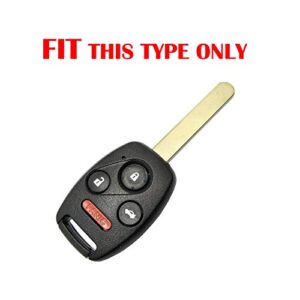 Silicone Remote Key Fob Cover Protector compatible with Honda Accord Crosstour CR-V Civic Element Pilot 3+1 4 buttons