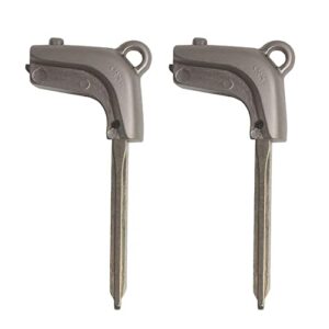 aks keys new uncut smart emergency key blade insert compatible with lexus (lx40) (2 pack)